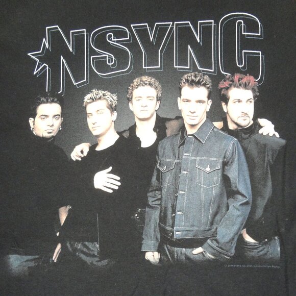 Gildan | Shirts | Nsync 9s Boy Band Retro Group Photo Small Black ...